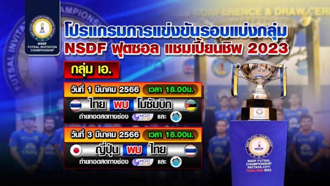 ฟุตซอลทีมชาติไทย ย้ายสนามซ้อมไปพัทยา ก่อนลุยศึก NSDF – FM 99 Active Radio คลื่นเมืองไทยแข็งแรง